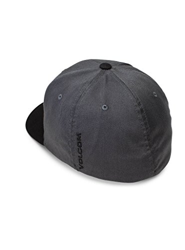 Volcom Men's Full Stone Xfit Hat, Asphalt Black, Large/X-Large