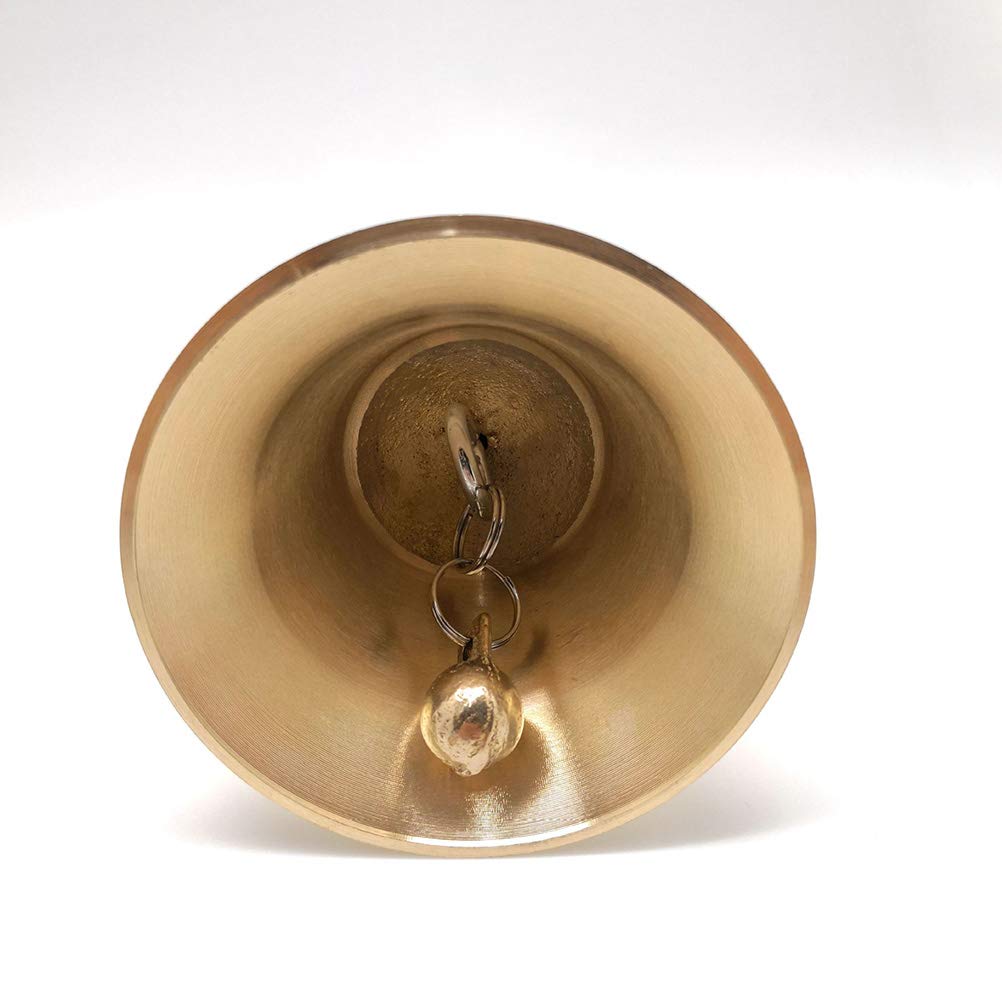 Toyvian Hand Bell Brass Christmas Bell Loud Call Bell Restaurant Call Service Bell Perfect Bride Wedding Bell