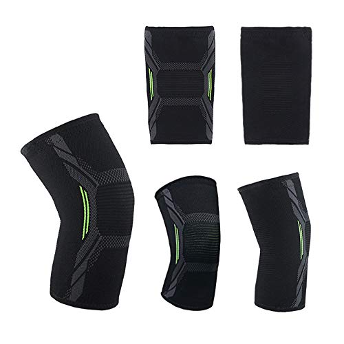 ZJDU Knee Compression Sleeve Support for Running, Jogging, Sports - Brace for Joint Pain Relief, Arthritis and Injury Recovery,1pcs,L