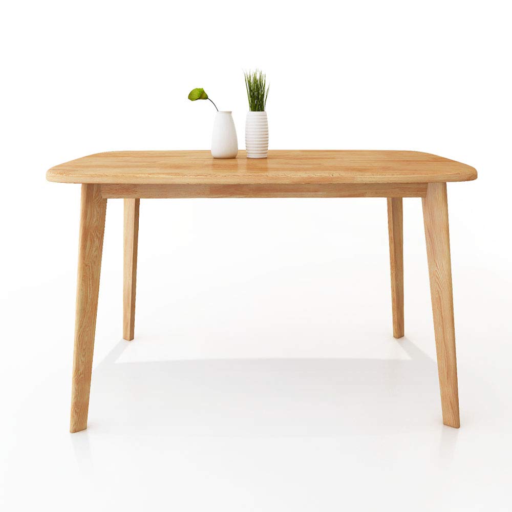 WoodShine Mid Century Modern Real Solid Wood Dining Table, Working Desk,47 Inch,NaturalâŠ