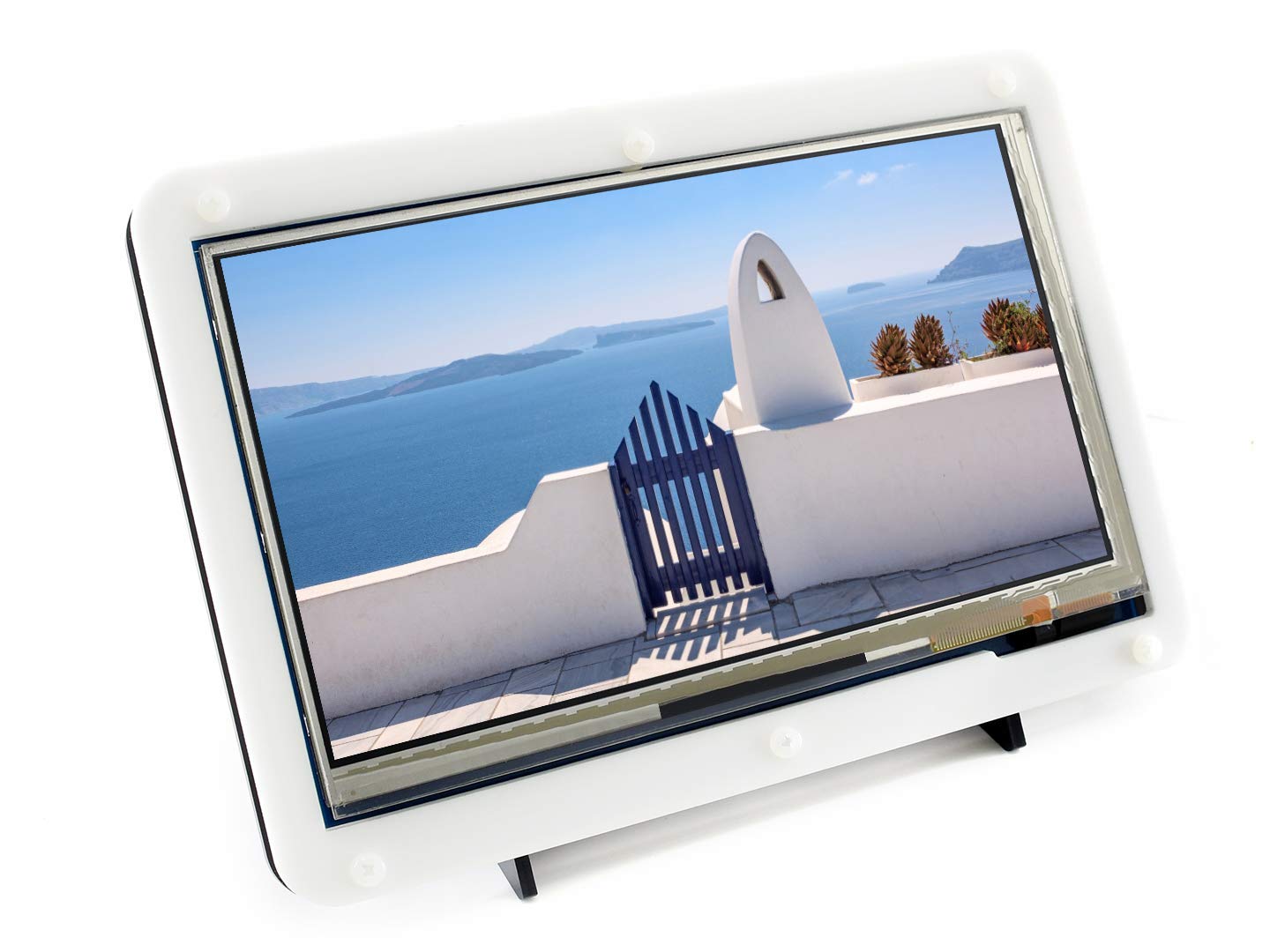waveshare 7 inch IPS Capacitive Touch Screen Display 1024ร600 Hardware Resolution HDMI LCD C Monitor with Bicolor Case for Raspberry Pi/BeagleBone Black/Banana Pi, Support Windows 10/8.1/8/7