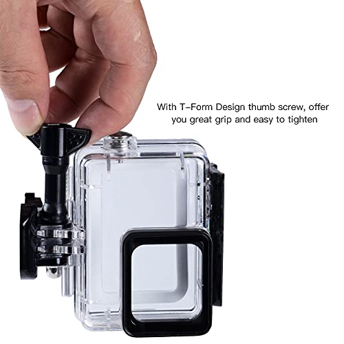 Trehapuva Underwater Housing Case Compatible with GoPro Hero(2018)/GoPro Hero7 Black/6/5 Waterproof Case Diving Protective Housing Shell Replacement Cover with Bracket for Go Pro Camera Accessories