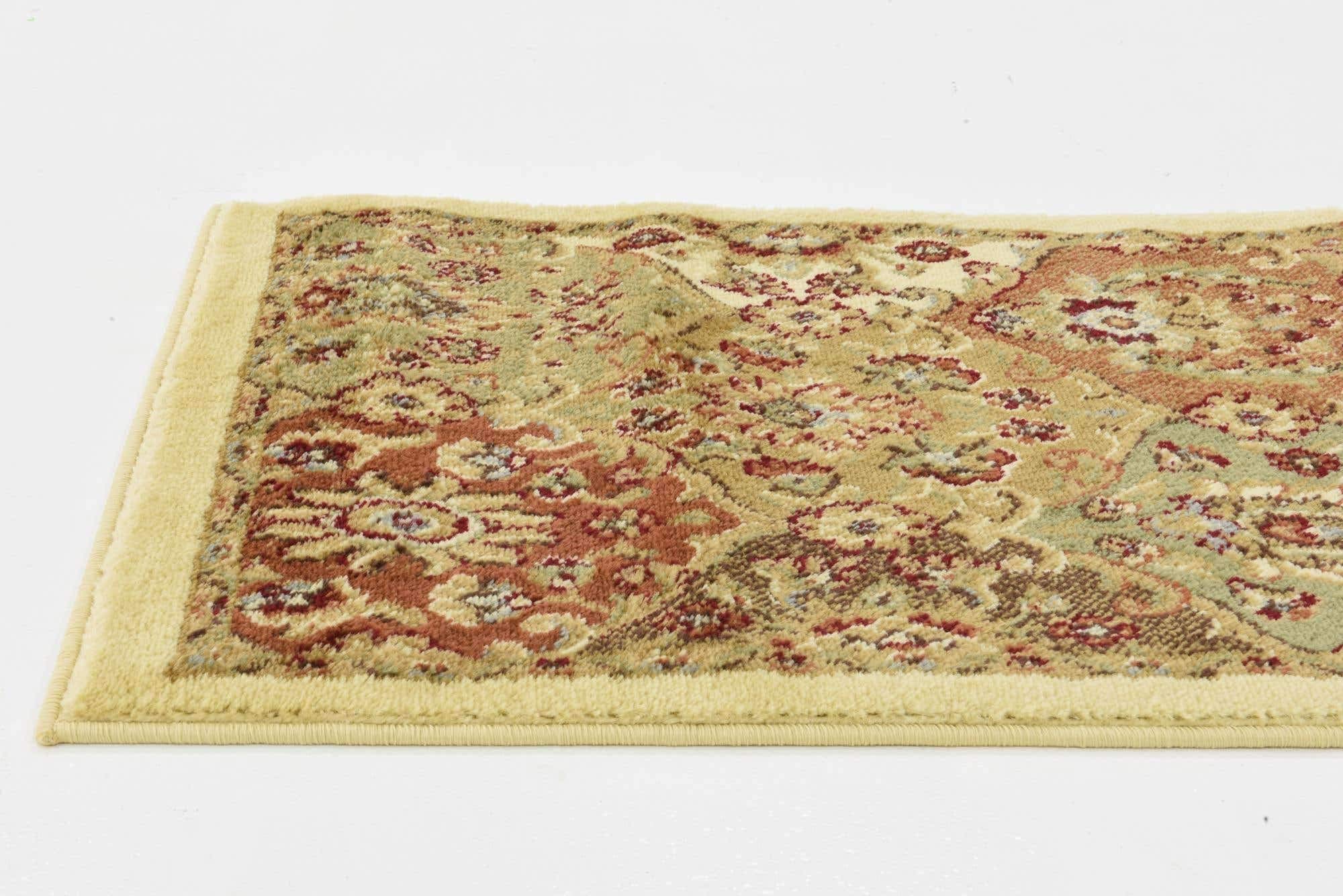 Unique Loom Voyage Collection Traditional Oriental Classic Intricate Medallion Design Area Rug, Runner 2' 2" x 6' 0", Ivory/Brown