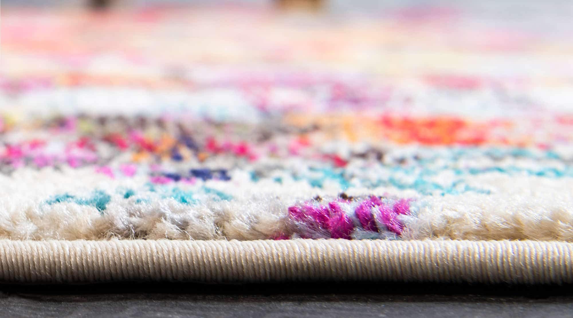 Unique Loom Estrella Collection Abstract, Bright Colors, Distressed, Modern Area Rug, 5 ft x 8 ft, Multi/Beige
