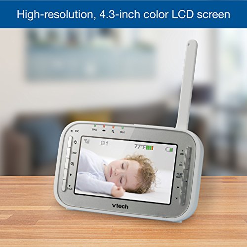 VTech VM346 Bear Video Baby Monitor with Automatic Infrared Night Vision, Soothing Sounds & Lullabies, Temperature Sensor & 1,000 feet of Range