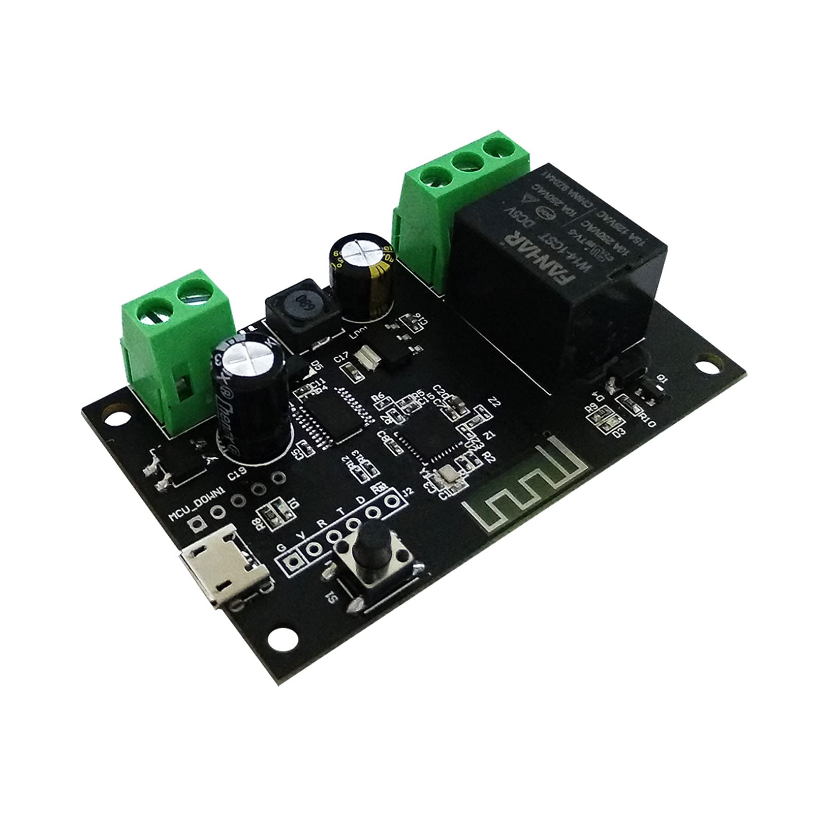 WiFi Momentary Inching Relay Self-Locking Switch Module DC 7-32V WiFi Relay Switch Smart Life/Tuya APP Remote Control WiFi Relay Module for Garage Door Opener, Compatible with Alexa Echo Goolge Home