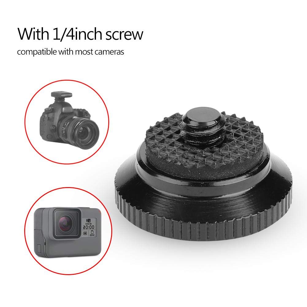 XinwoerMini Aluminium Alloy Round Quick Release Plate for Compact Action Tripod,Easy to Use(Red)