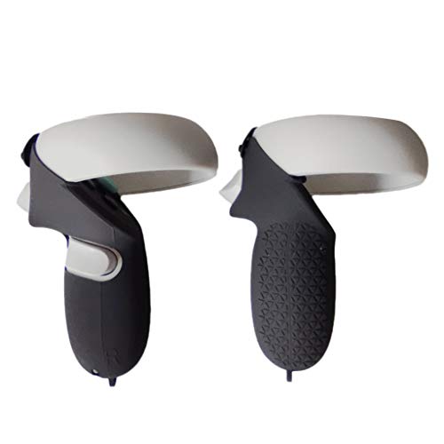 Touch Controller Grip Cover for Oculus Quest 2,VR Touch Controller Handle Grip Silicone Protective Sleeve Anti-Slip Shell Case with Adjustable Knuckle Wrist Strap for Oculus Quest 2 Accessories