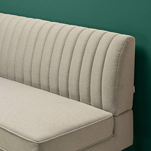 Zinus Jocelyn Contemporary Loveseat Sofa / Settee / Armless Design / Easy, Tool-Free Assembly