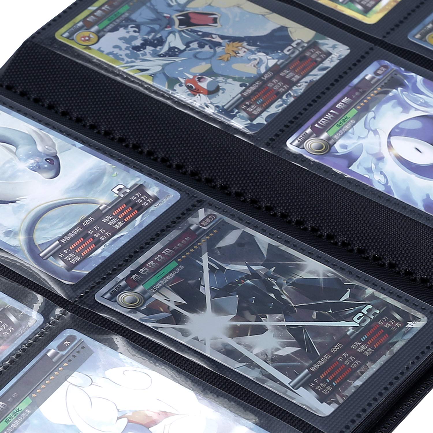 Trading Card Binder Sleeves Standard Size Card Collection Mini Binder Album Protector Holder 160 Pockets Pink