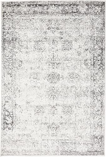Unique Loom Sofia Collection Area Rug - Casino (4' 1" x 6' 1" Rectangle, Gray/ Beige)