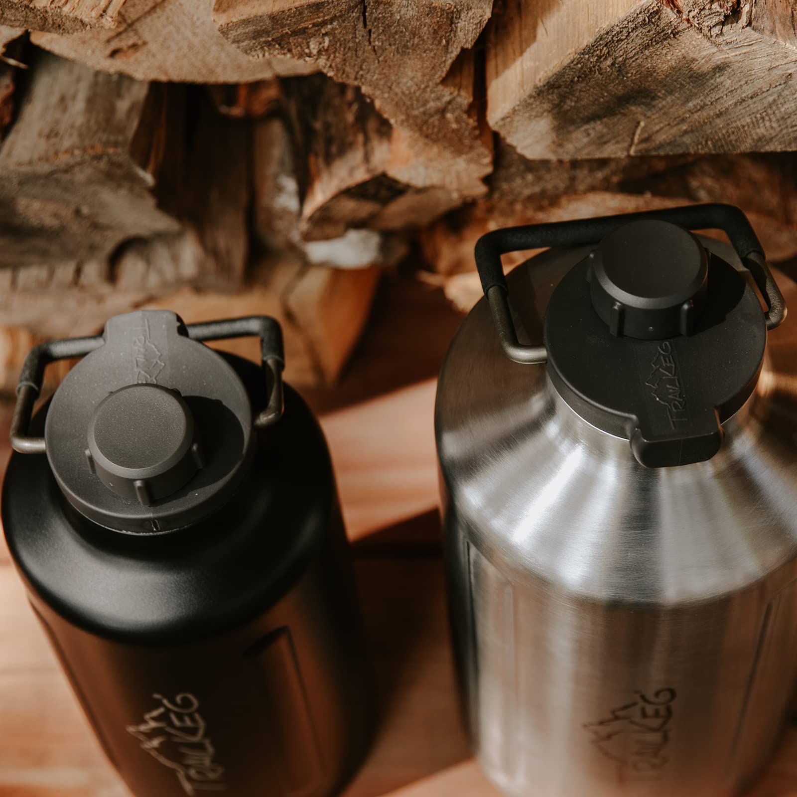 TrailKeg Mod-Lid - Fits TrailKeg bottles, Yeti Ramblers - Solid Metal Handle and Cap Keep