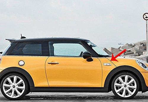 Xotic Tech 2X Side Exterior Fender Scuttle Checkered Pattern Vinyl Sticker Decal Decoration Accessories, Compatible with Mini Cooper F55 2015+,F56 2014+(Whtie Black)