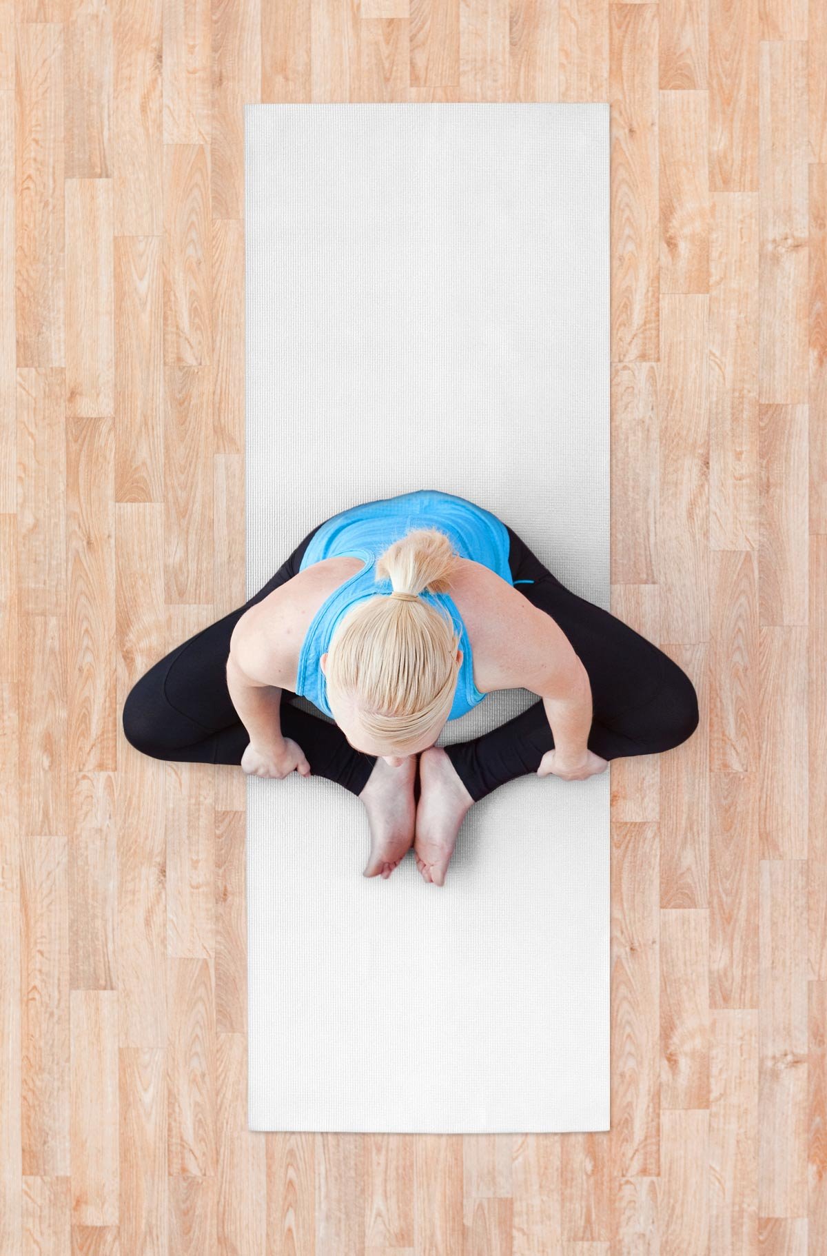 YogaAccessories 1/4" Thick High-Density Deluxe Non-Slip Exercise Pilates & Yoga Mat, White