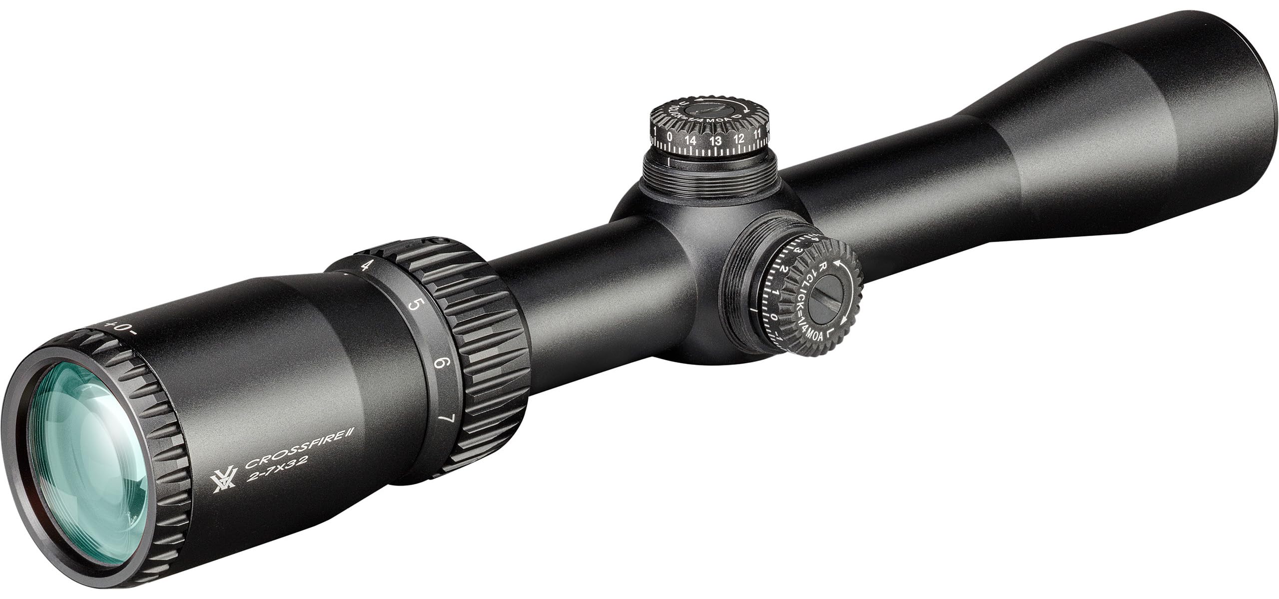 Vortex Optics Crossfire II 2-7x32 Rimfire, Second Focal Plane, 1-inch Tube Riflescope - V-Plex Reticle