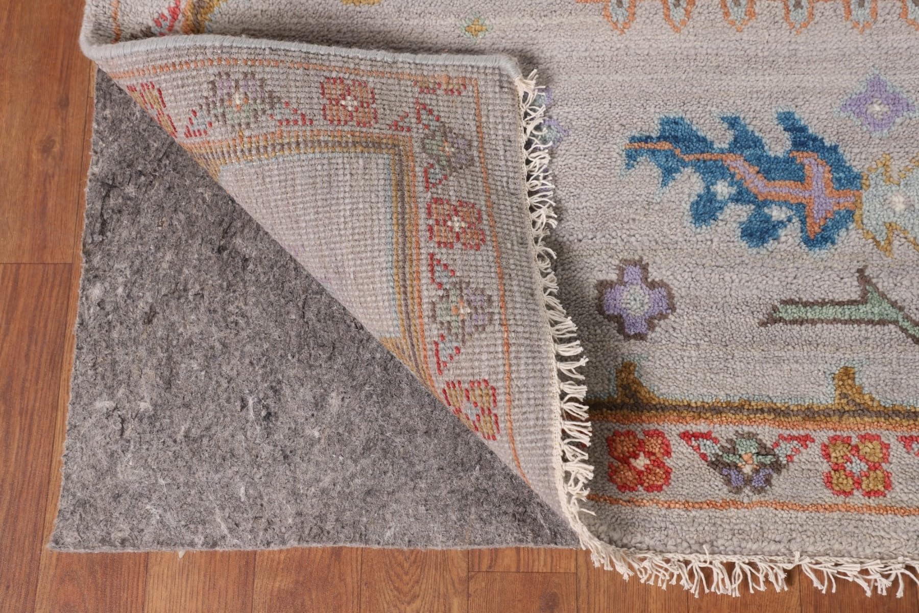 Transitional Collection 9 x 12 Oushak Area Rug, Floral/Geometric Wool Carpet for Home Décor, Living Room, Dining Room, and Bedroom