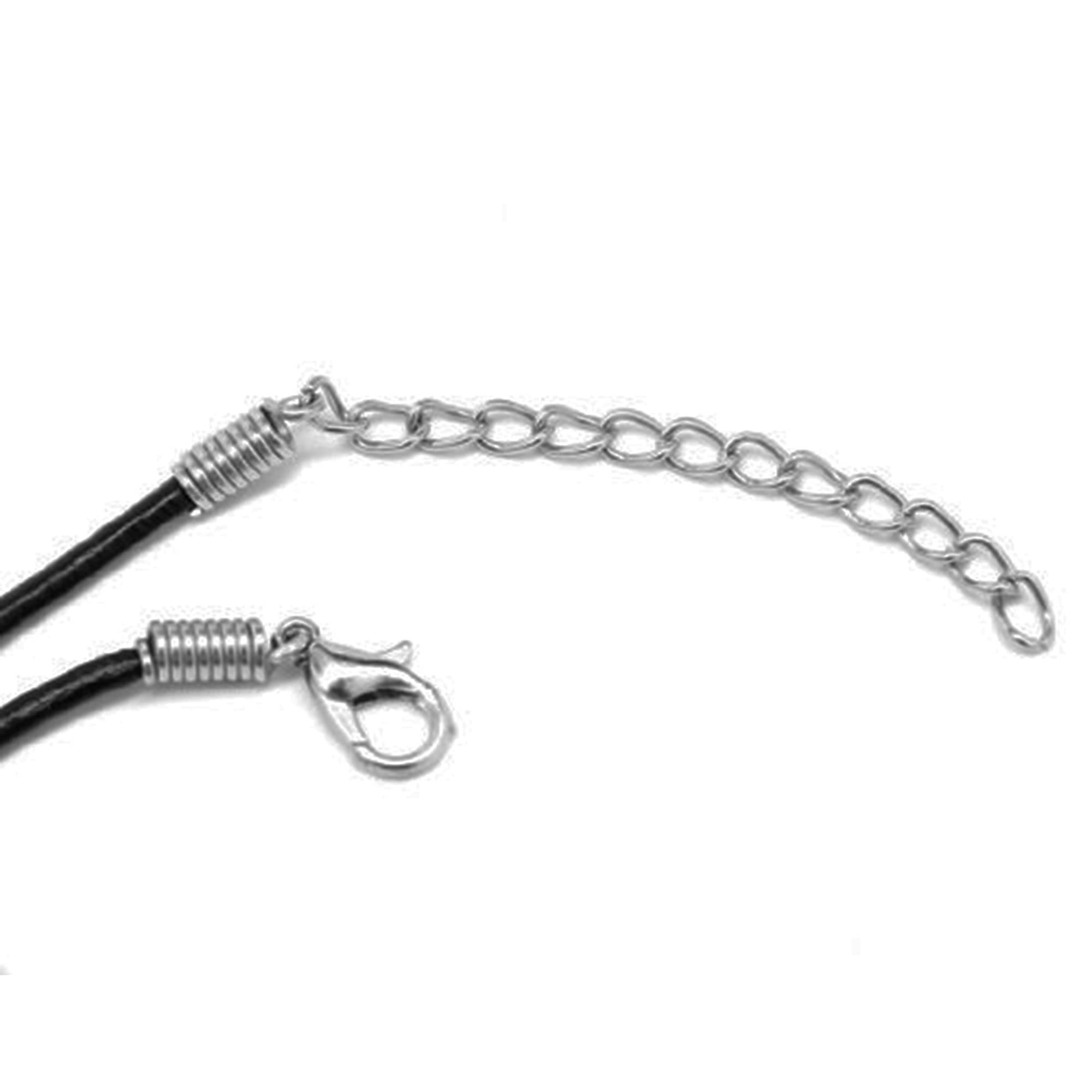 Trilogy Jewelry Pewter Fairy Celestial Crescent Moon Pendant on Black Necklace Cord with Clasp