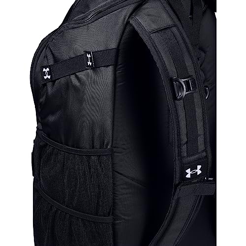 Under Armour mens Yard Baseball Backpack , Black (001)/White , One Size