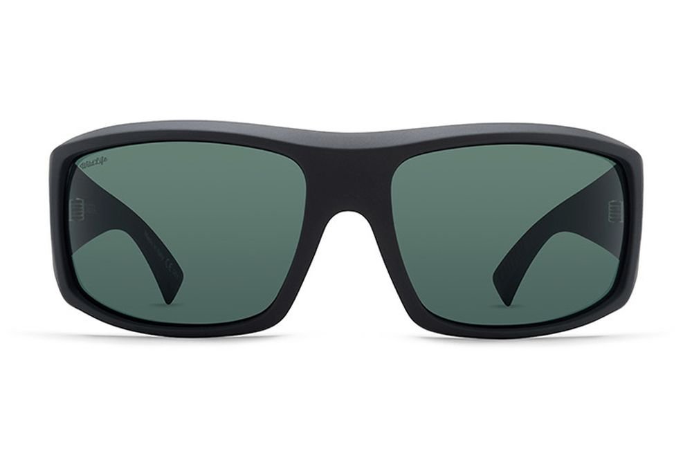 VonZipper Clutch Sunglasses Matte Black with Wildlife Vintage Grey Polarized Lens