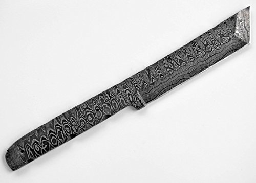 Whole Earth Supply Damascus High Carbon Steel Tanto Hunting Blank Blade Knife Knives Japanese Samurai Custom Making
