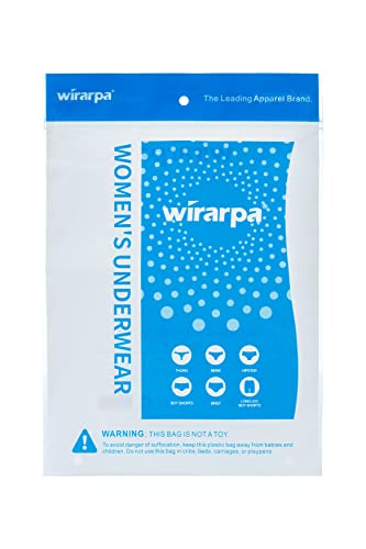 wirarpa Women's Cotton Underwear High Waist Stretch Briefs Soft Underpants Breathable Panties 4 Pack Large