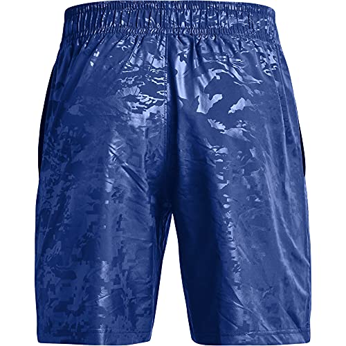 Under Armour Men's Woven Emboss Shorts, Tech Blue (432)/Black, Medium