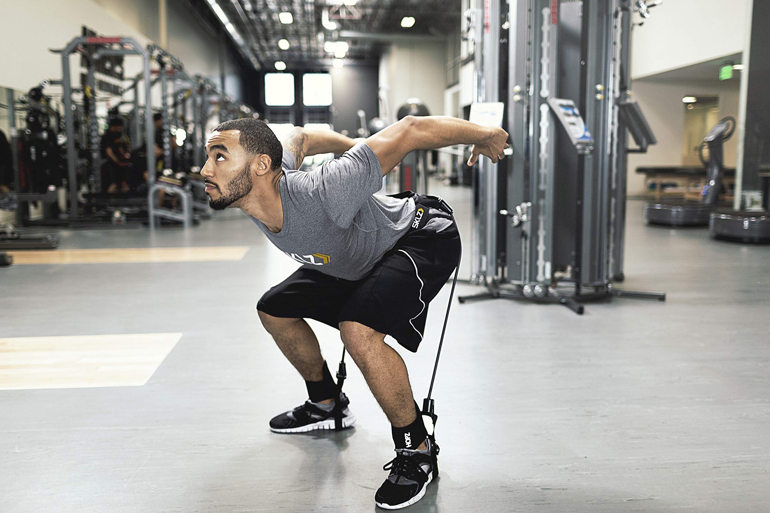SKLZ HOPZ Straps Vertical Jump Trainer with Belt, Cuffs, and Resistance Bands Yellow