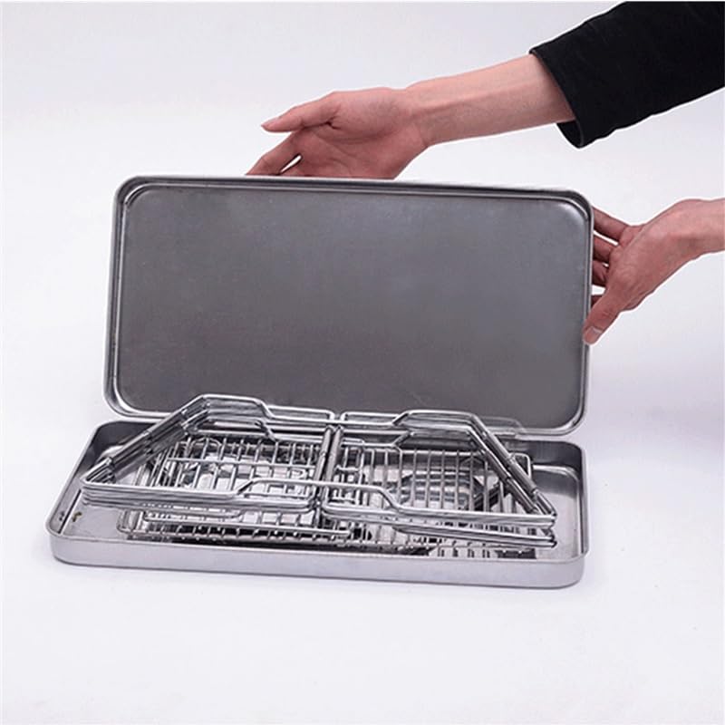 WXBDD Outdoor Portable BBQ Grill Stainless Steel Folding Picnic Charcoal Barbecue Grills Home Camping Barbeque Tool