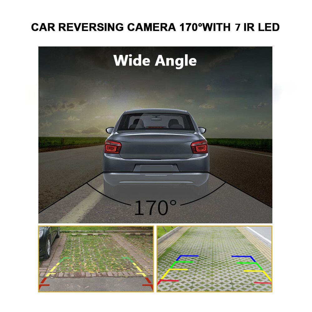 Wireless Reversing Parking Camera,5" TFT-LCD HD WiFi Backup Camera,IP68 Waterproof 360° Rear View Monitor