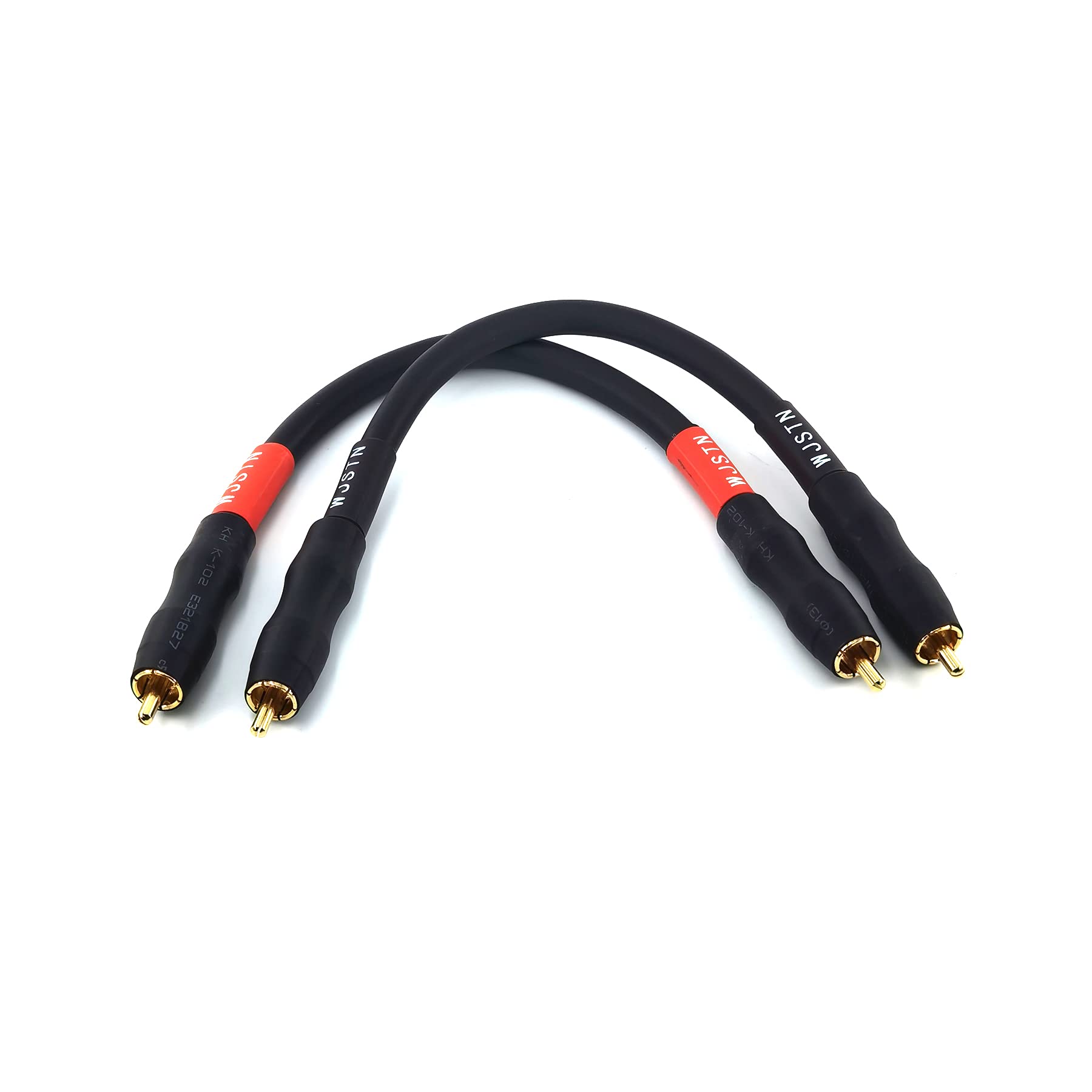 WJSTN RCA to RCA Audio Cable RCA Male to Male Stereo Audio Cable , for Home Theater, HDTV, Amplifiers, Hi-Fi Systems 2-Pack (6 inches)