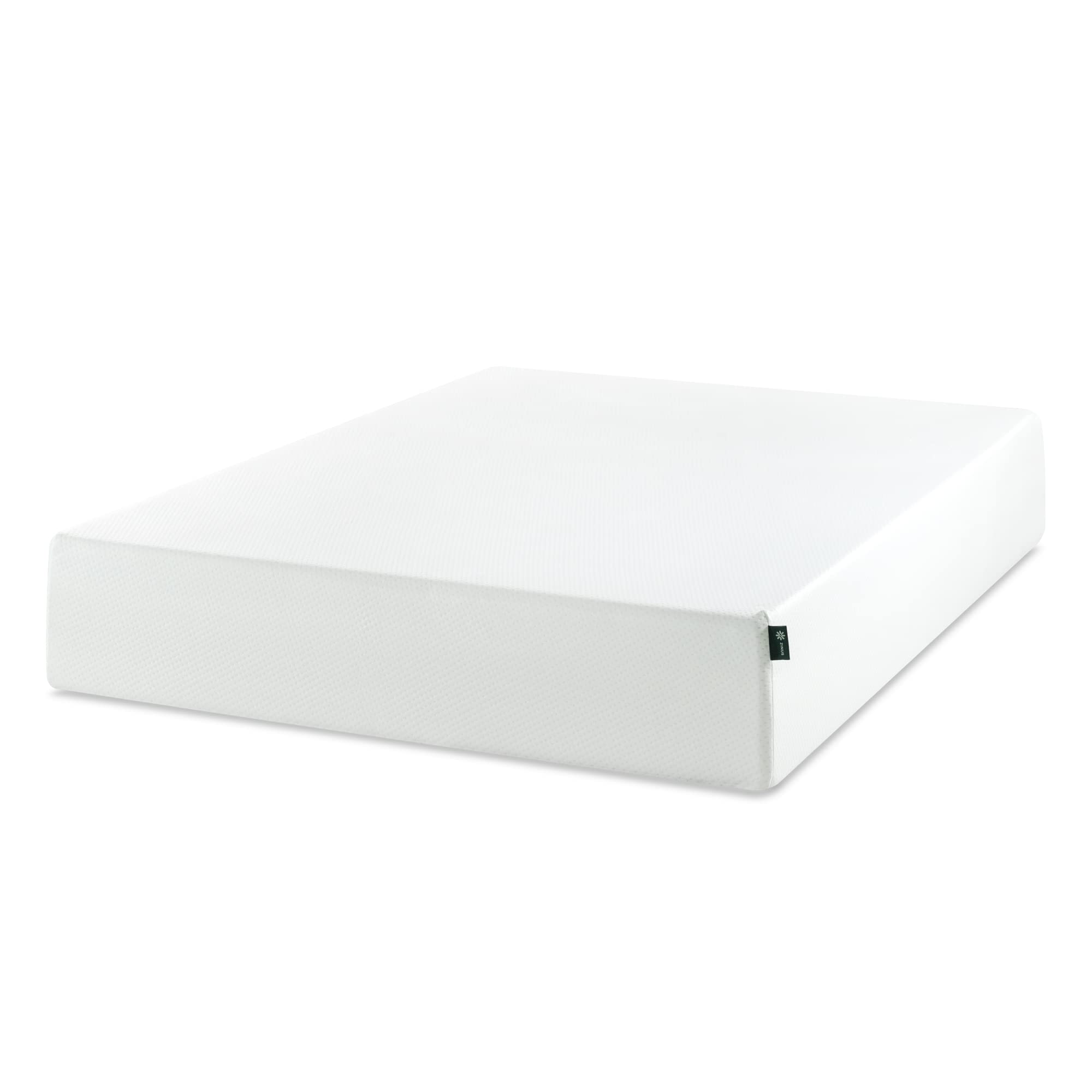 ZINUS 12 Inch Green Tea Memory Foam Mattress, Full, Fiberglass Free, Patented Custom Contour Support, Sturdy Base Foam, CertiPUR-US Certified, Mattress in A Box, White
