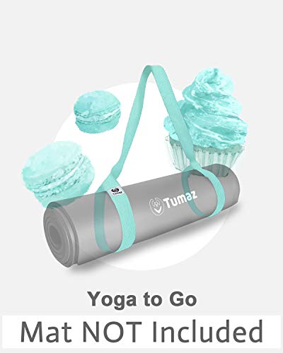 Tumaz Yoga Mat Strap [MAT NOT Included] (2 Sizes) with Extra Thick & Comfy Delicate Texture, Adjustable Yoga Mat Carrier