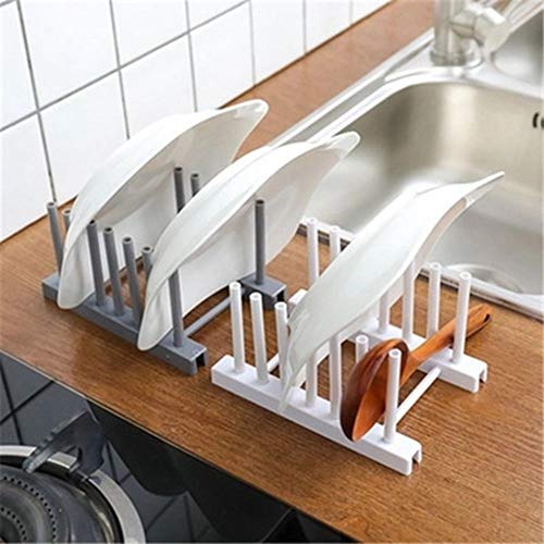 WUDILU Kitchen Organizer Pot Lid Rack Stainless Steel Spoon Holder Pot Lid Shelf Cooking Dish Rack Pan Cover Stand Kitchen Accessories (Color : D)