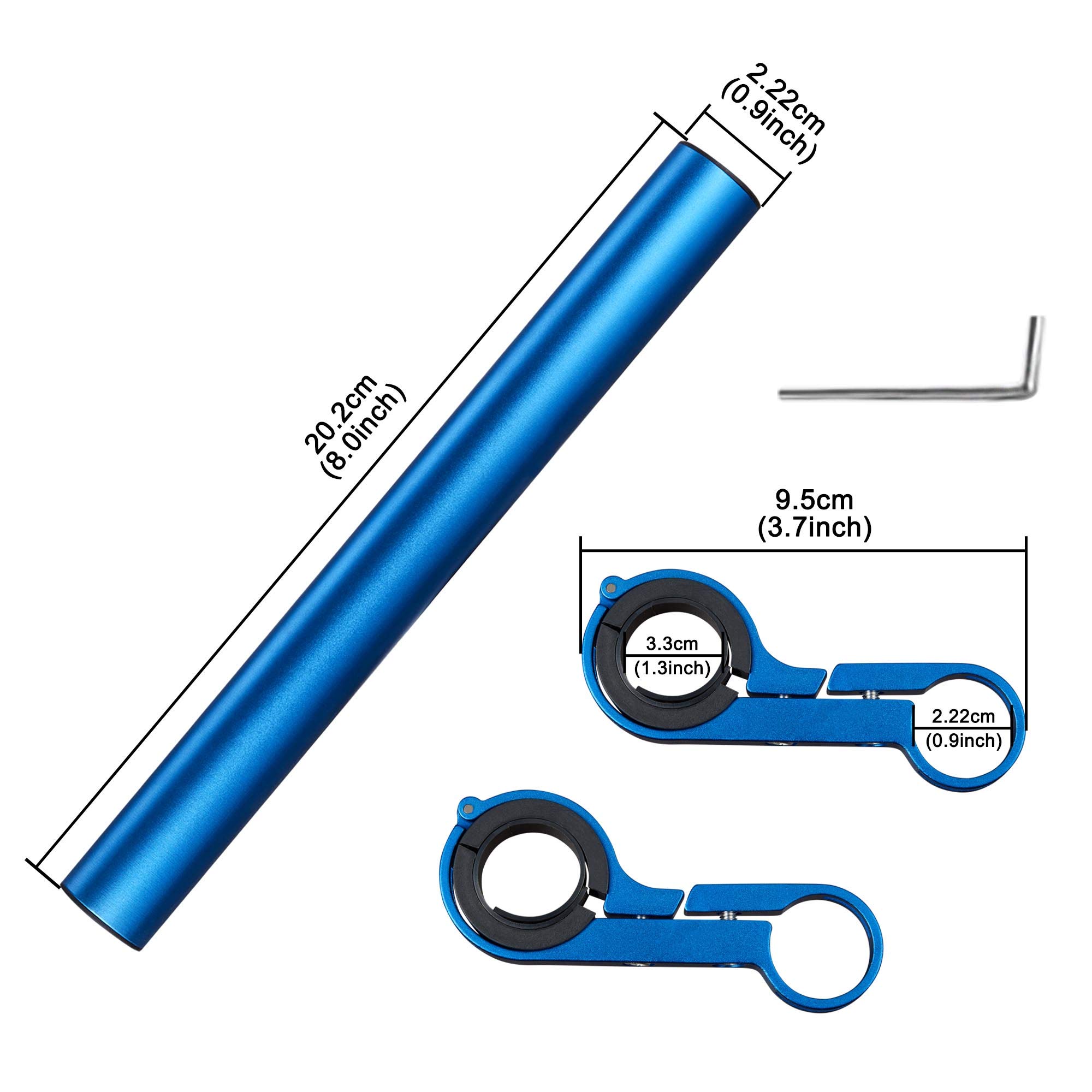 TOMALL Handlebar Extender Bicycle Extension Bar Aluminum Alloy Bracket Blue Extender Holder Space Saver Use Compatible for M365,ES1 ES2,Mountain Bicycle