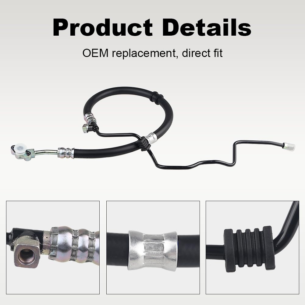 WMPHE Compatible with Power Steering Pressure Hose Assembly Honda Pilot V6 3.5L 2005 2006 2007 2008, Replace OEM 53713S9VA01, M14 x 1.5 Connector Screw
