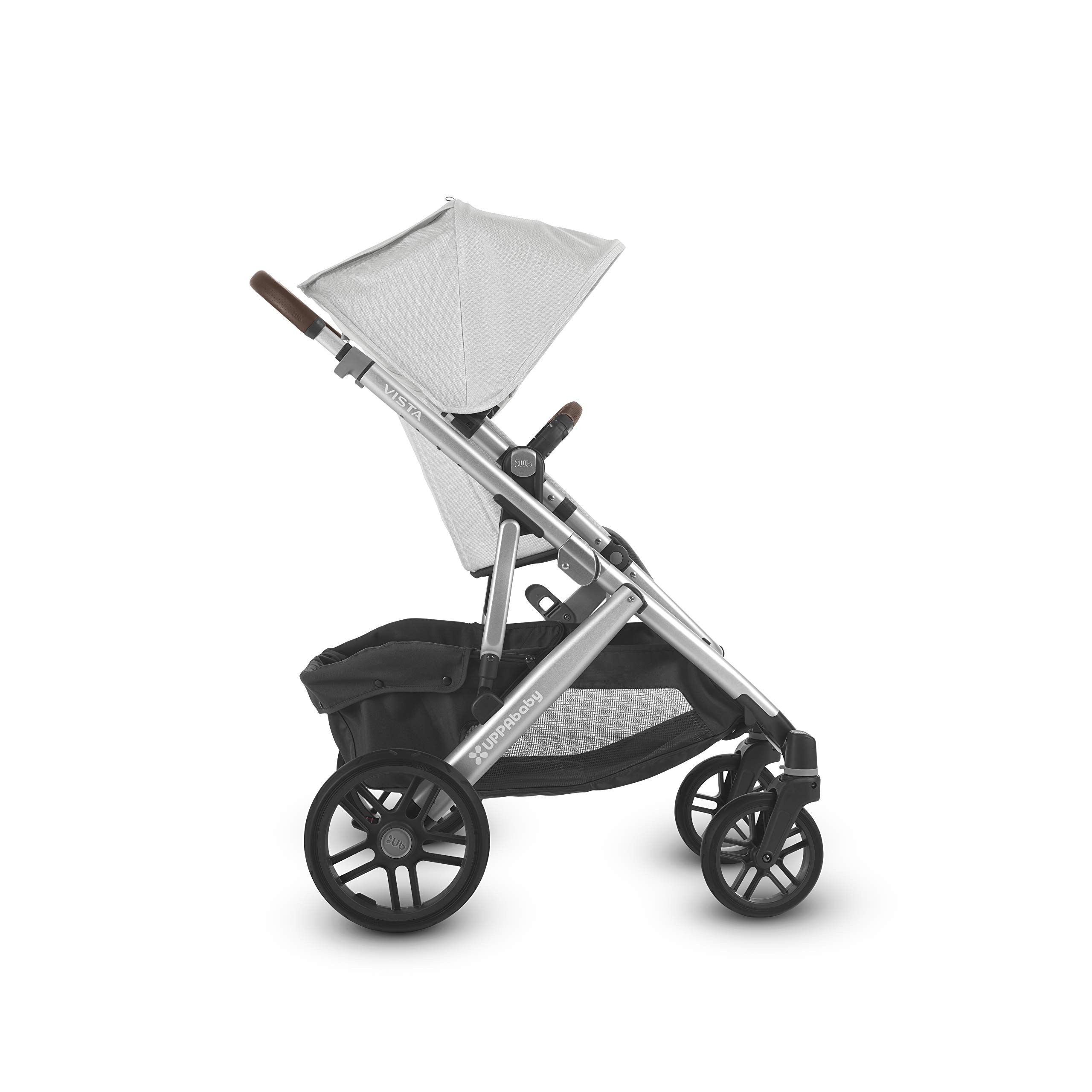 UPPAbaby 2018 Vista Stroller -Bryce (White Marl/Silver/Chestnut Leather)