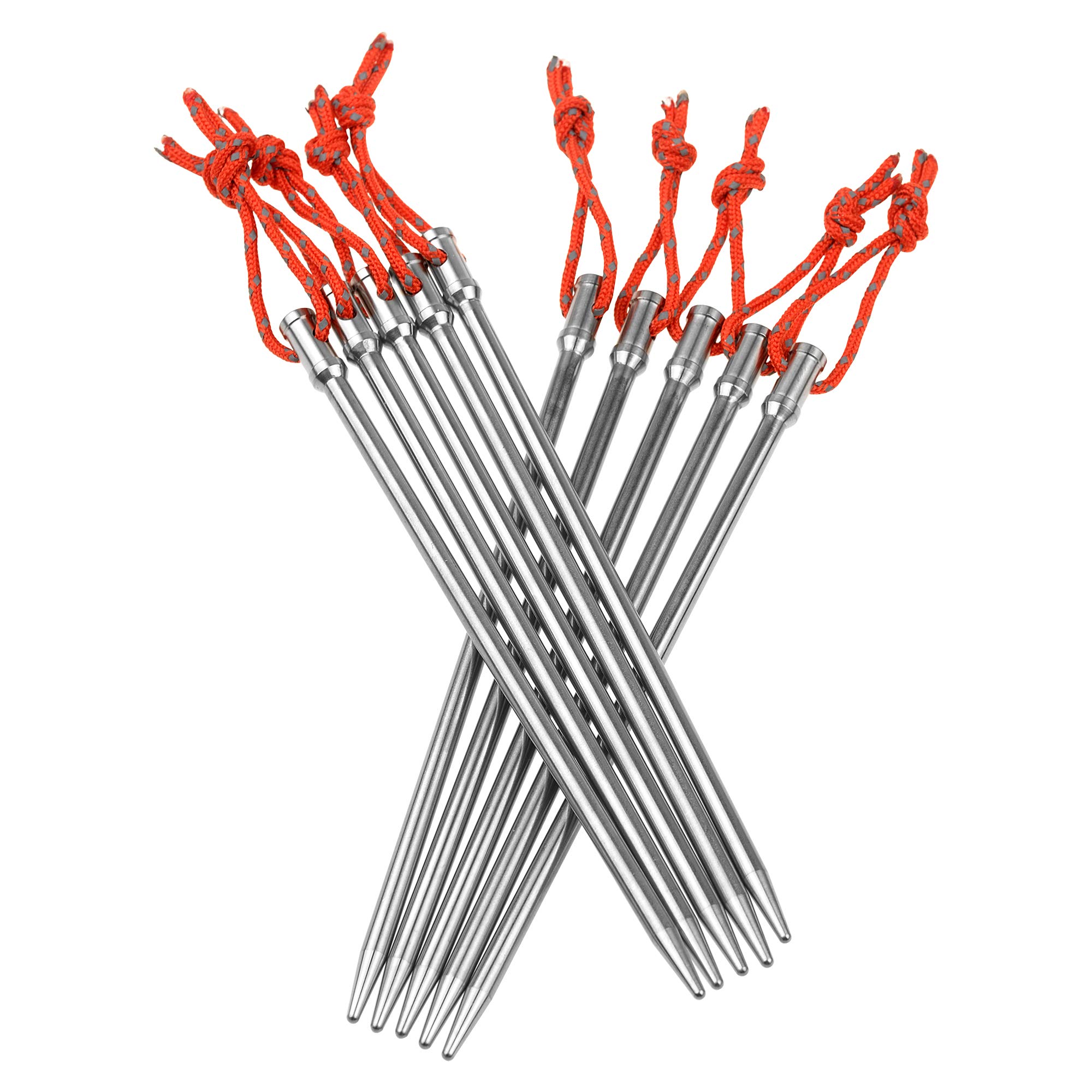 Wanyifa Titanium Tent Nail Pegs Stakes Hook Pin Camping Tent Nail Pack of 10