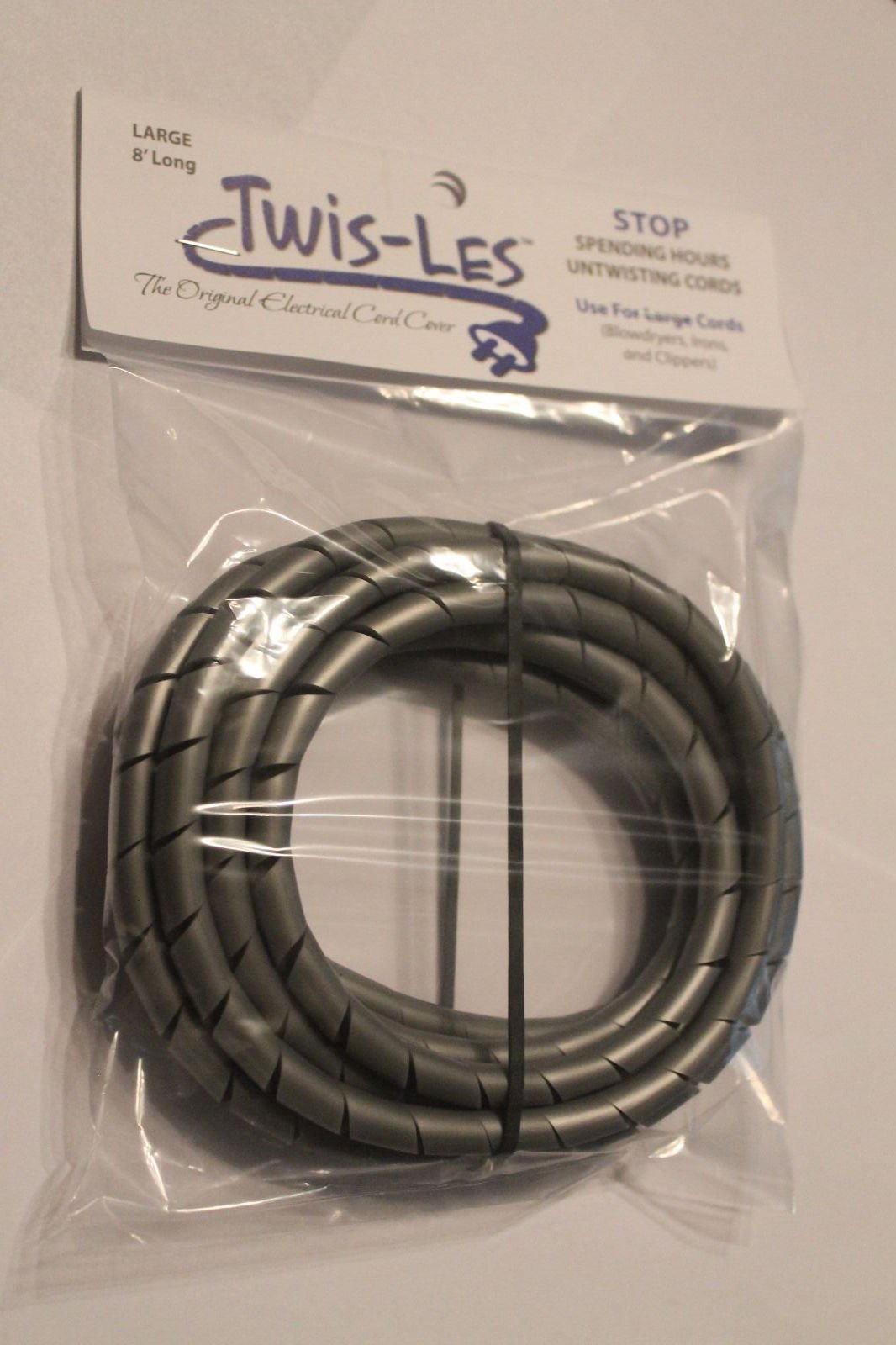 Twis-Les Electrical Cord Cover & Detangler - SILVER