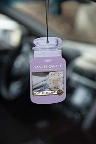 Yankee Candle Car Jar Air Freshener, Dried Lavender and Oak, Farmers’ Market Collection