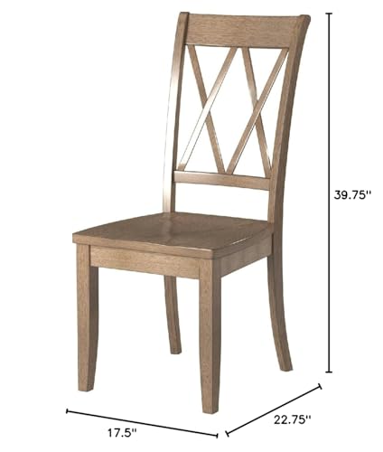 Wycian Boho High Chair, Wood Chair Seat Replacement 2PCS Brown Living Room Bedroom Dining Rooms Garden