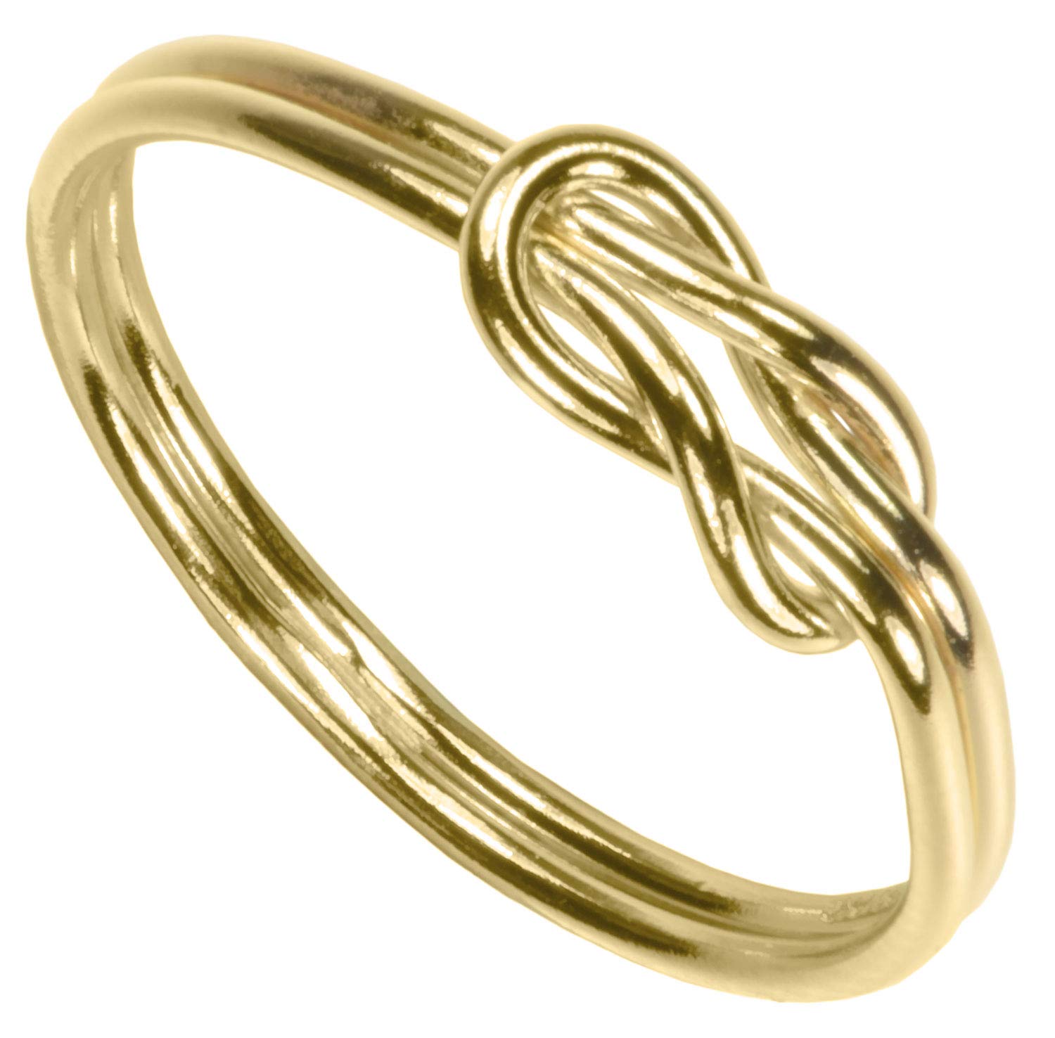 uGems 14K Gold Filled Double Long Love Knot Ring Size 5