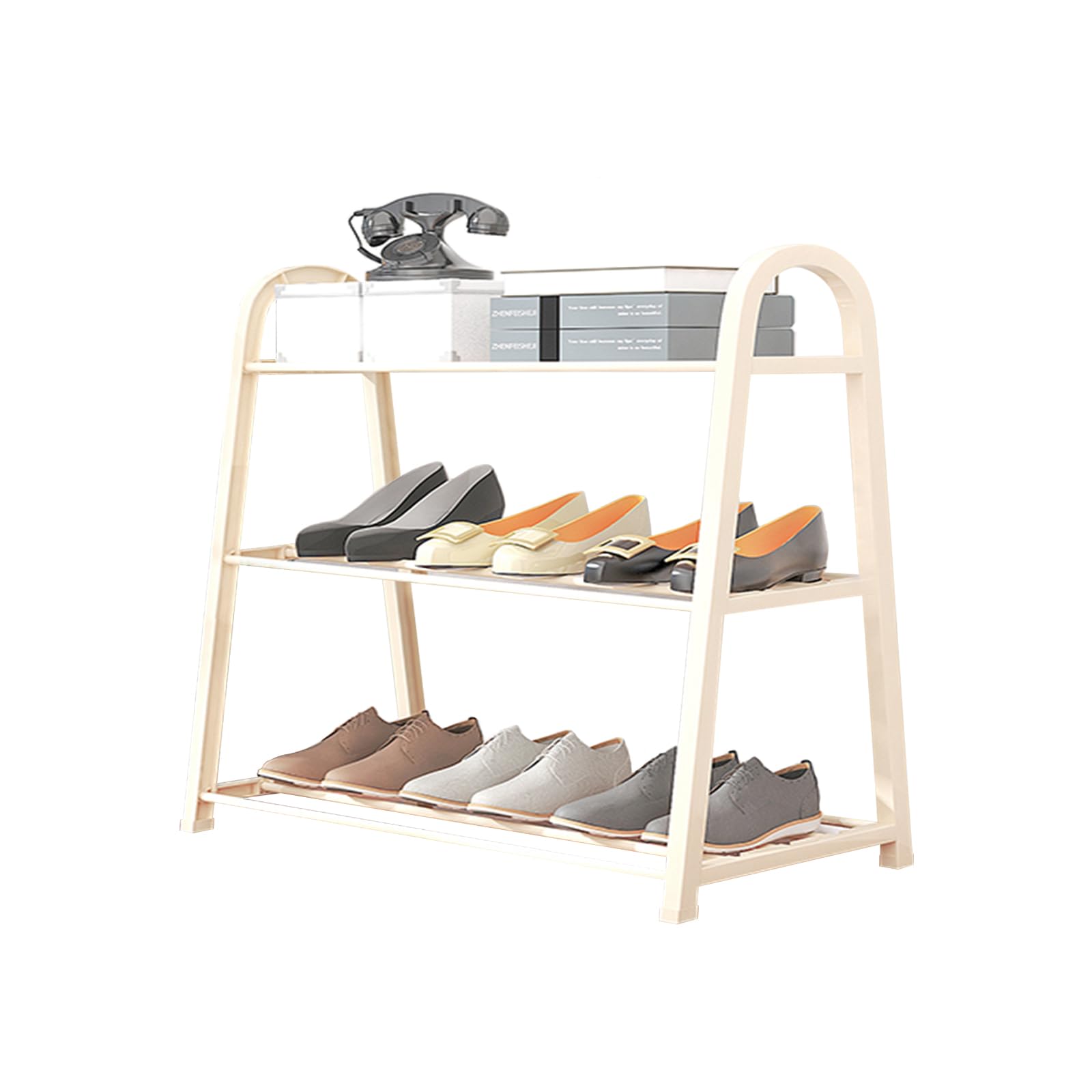 Weyrinice Shoe Organizer, 3-Tier Free Standing Shoe Rack for Entryway&Closet, Easy to Assemble Shoe Storage, Sturdy|Fashionable|Multi-functional Shoe Holder for Decorating Home & Office