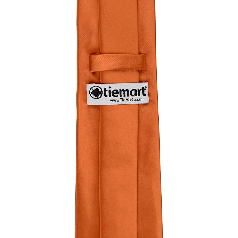 tiemart Premium Solid Color Necktie (Burnt Orange)