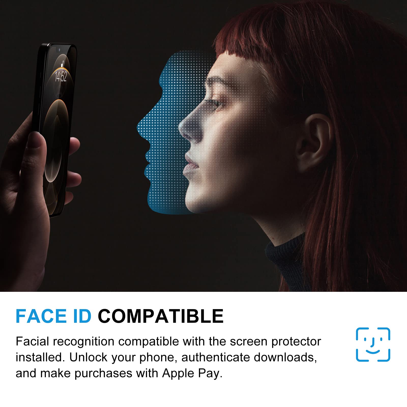 TECHO 4 Way Privacy Screen Protector Compatible with iPhone 14 Plus/iPhone 13 Pro Max Anti Spy Tempered Glass Film Full Coverage Edge to Edge (Bubble Free) (2 PACK) (6.7 inch)