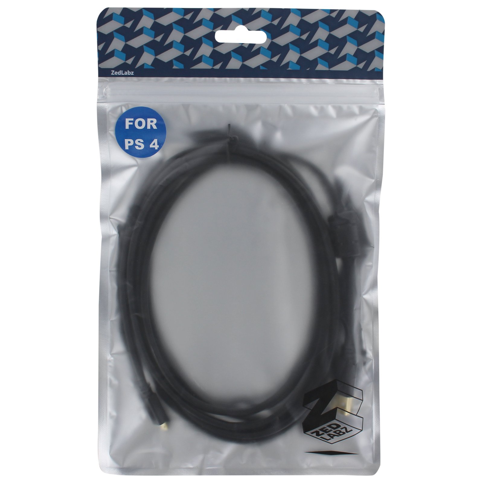 ZedLabz 3M charging cable for Sony PS4 controllers - gold plated extra long micro USB charger play cable lead for with friction locking connector - [Sony PlayStation 4]