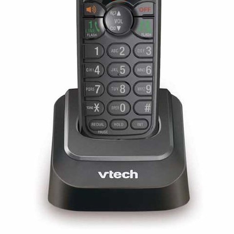 VTech DS6151-11 DECT 6.0 2-Line Expandable Cordless Phone + (7) DS6101-11 Accessory Handset, Black
