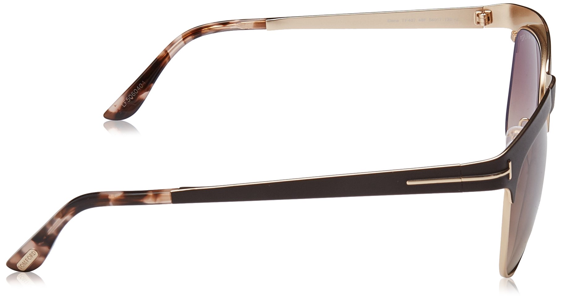 Tom Ford Sunglasses - TF437 Elena 48F - Dark Brown/Gold 54mm
