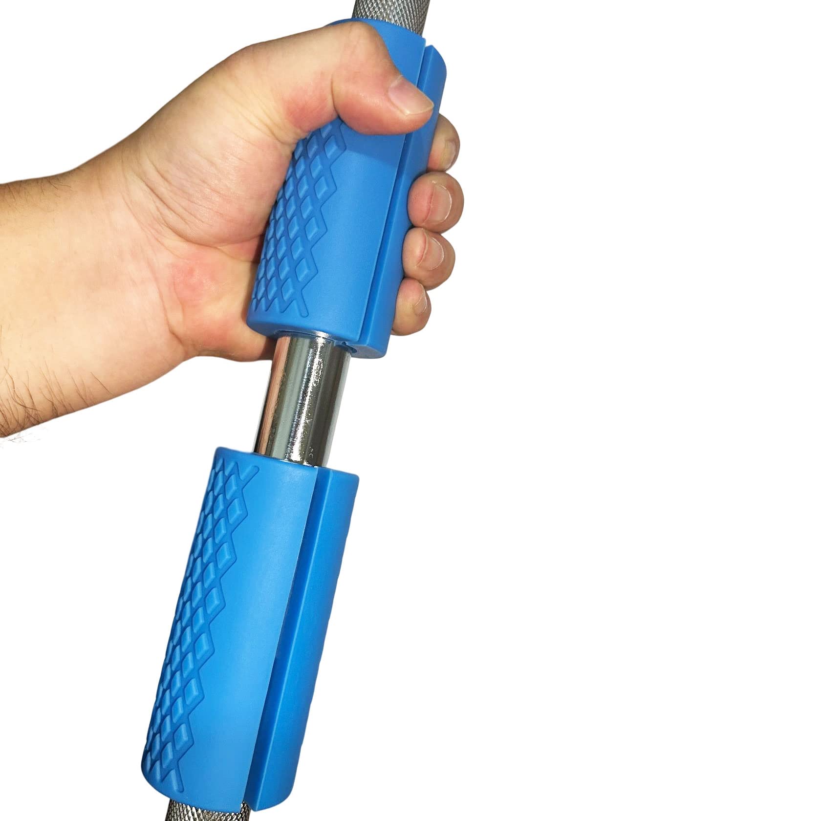 Weight Bar Grips Fit Standard Barbell, Dumbell Handles, Thick Bar Training Adapter for Weightlifting & Cable Attachments Fitness Training Rope Grips for Body Arm Forearm Builder Strength(Blue)