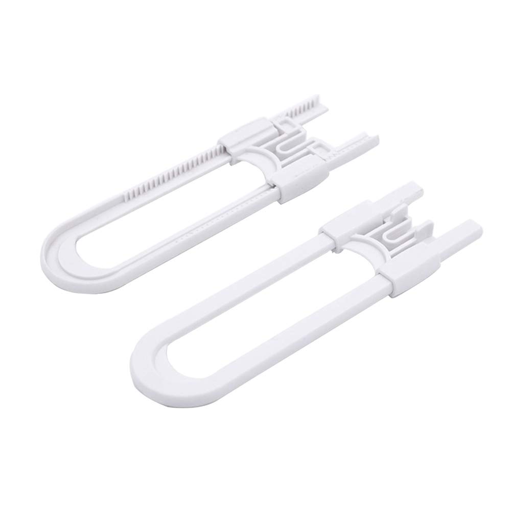 WeTest Upgraded Sliding Cabinet Locks 4 Pack Multi-Purpose Baby Proof Lock, Easy Install No Tools or Drilling Required For Child Safety