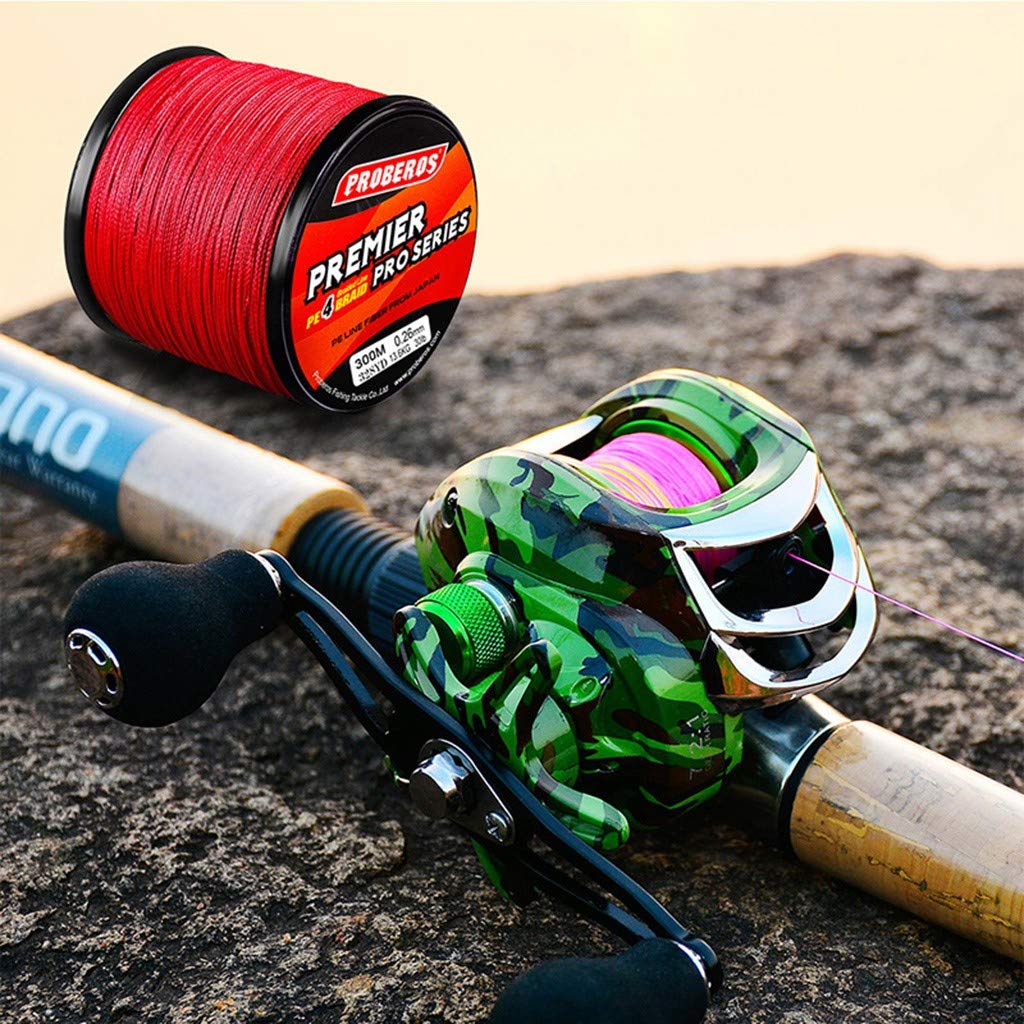 UNKN Fishing Line Super Strong Abrasion Resistant PE Braid Fishing Line 4 Strands 300M 30LB